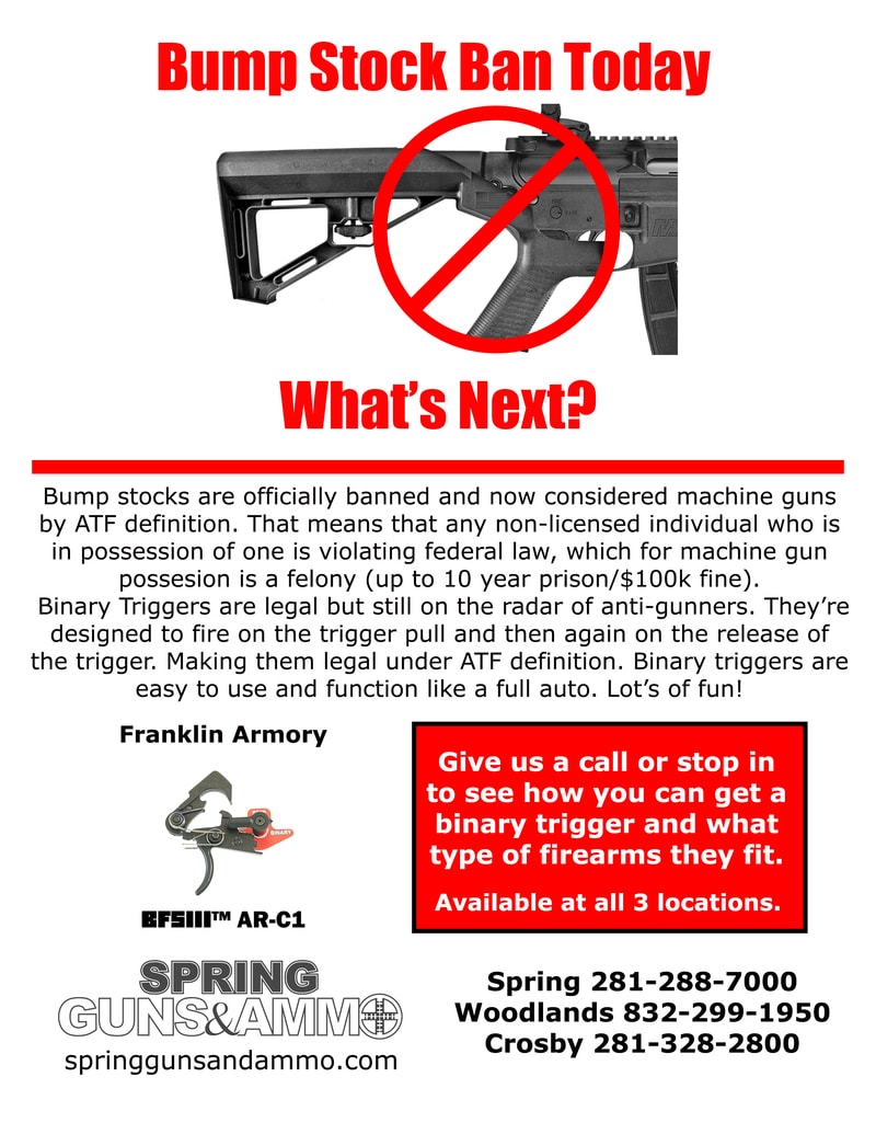 Promotions - Spring Guns & Ammo