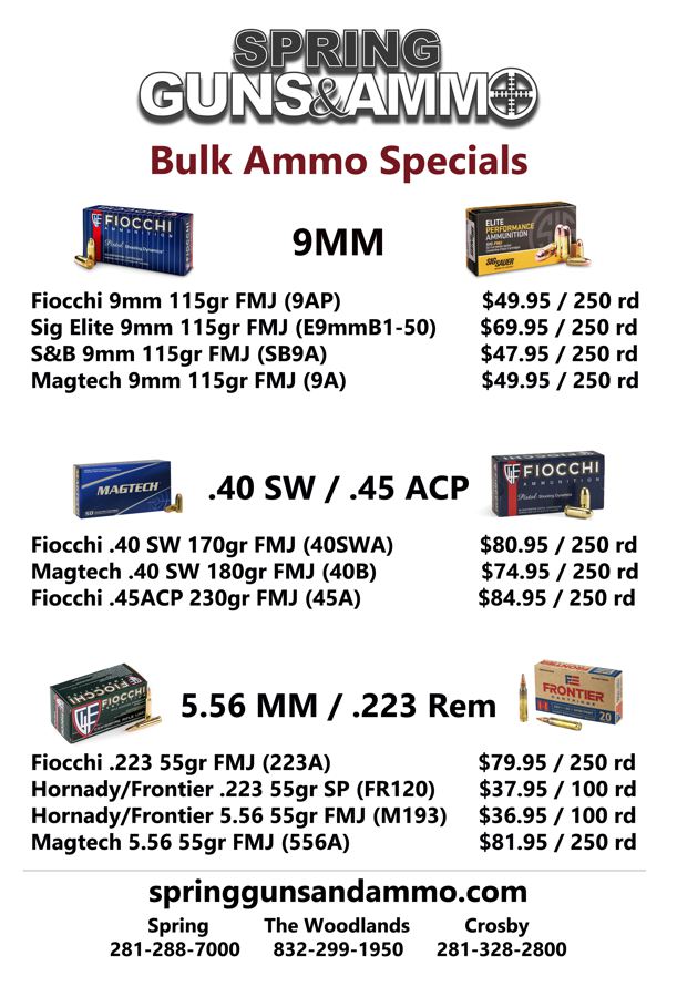 Promotions - Spring Guns & Ammo