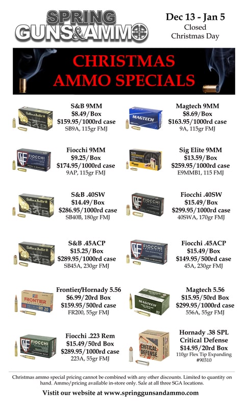 Promotions - Spring Guns & Ammo
